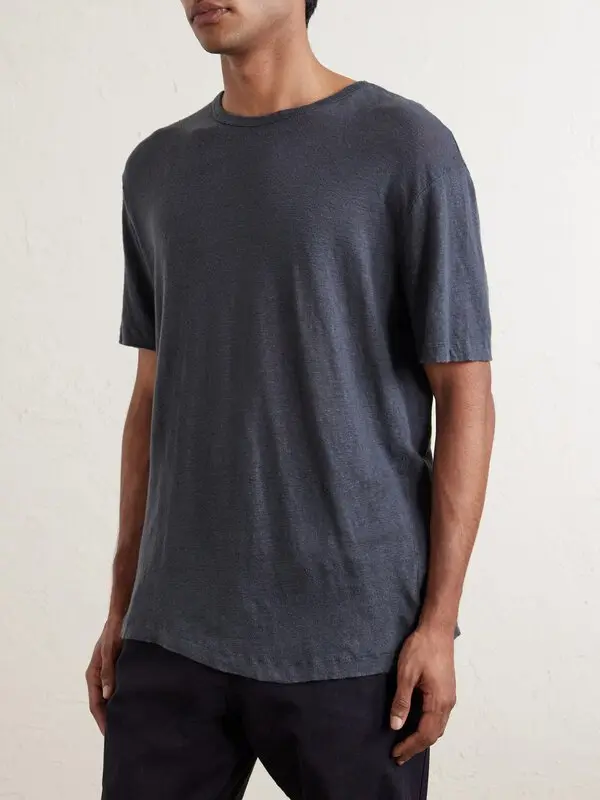 Hartford Linen-jersey T-shirt - Gray