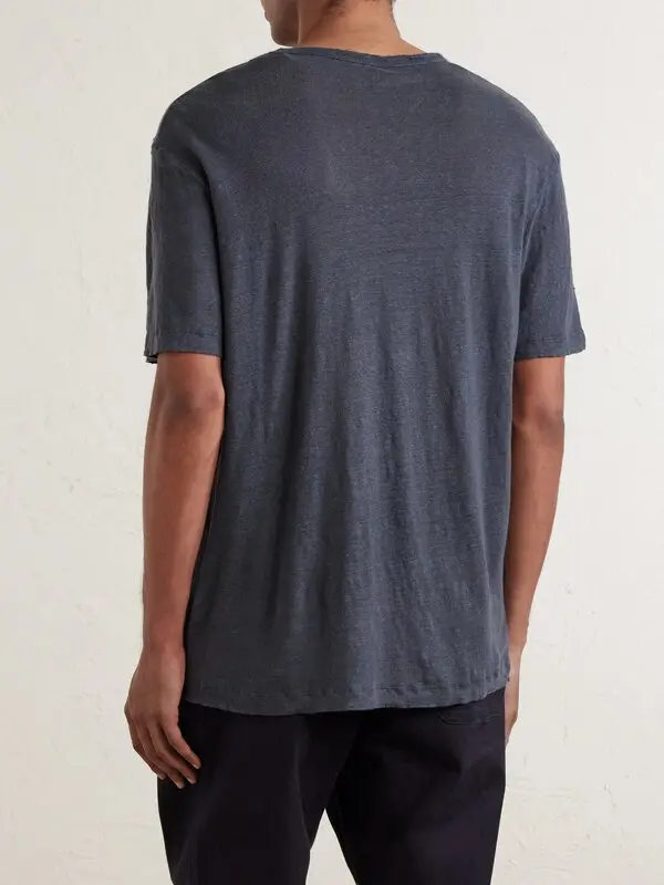 Hartford Linen-jersey T-shirt - Gray
