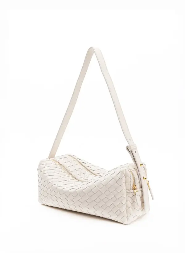 ELLEME Trousse Woven Leather - Ivory