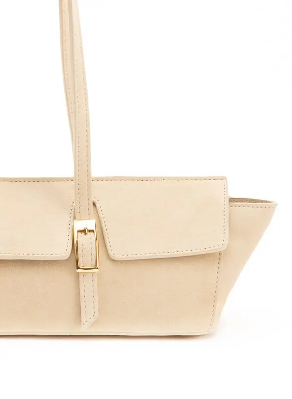 ELLEME Le Bateau Suede Shoulder Bag - Sand