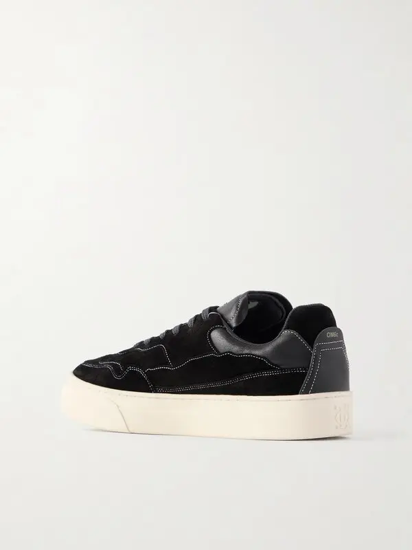 OMNI Matta Leather-trimmed Suede Sneakers