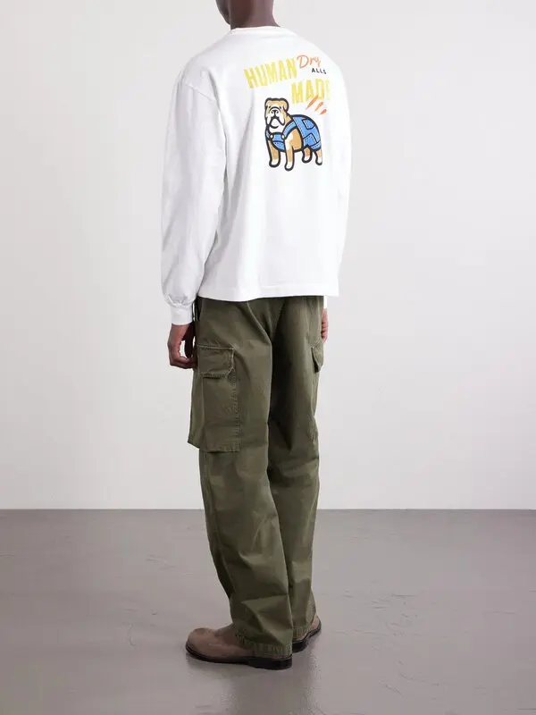 HUMAN MADE Logo-appliquéd Cotton-jersey T-shirt