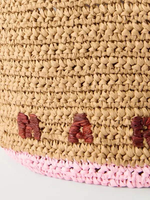 Marni Small Raffia-like Tote Bag - Brown