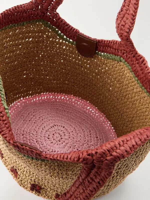 Marni Small Raffia-like Tote Bag - Brown