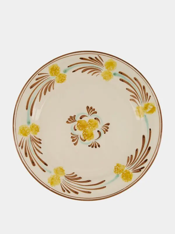 LES-OTTOMANS The Farm Ceramic Charger Plate - Multicolour