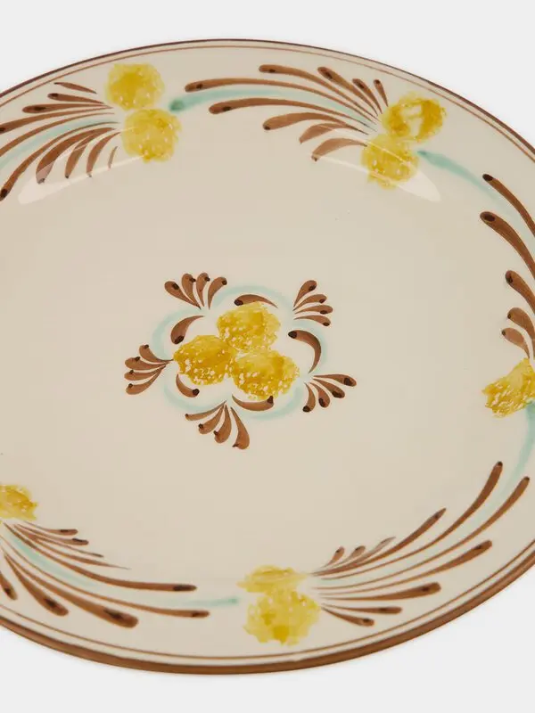 LES-OTTOMANS The Farm Ceramic Charger Plate - Multicolour