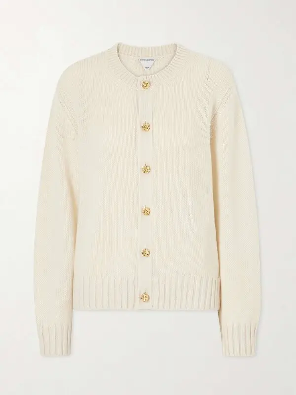 Bottega Veneta Cashmere Cardigan - Cream
