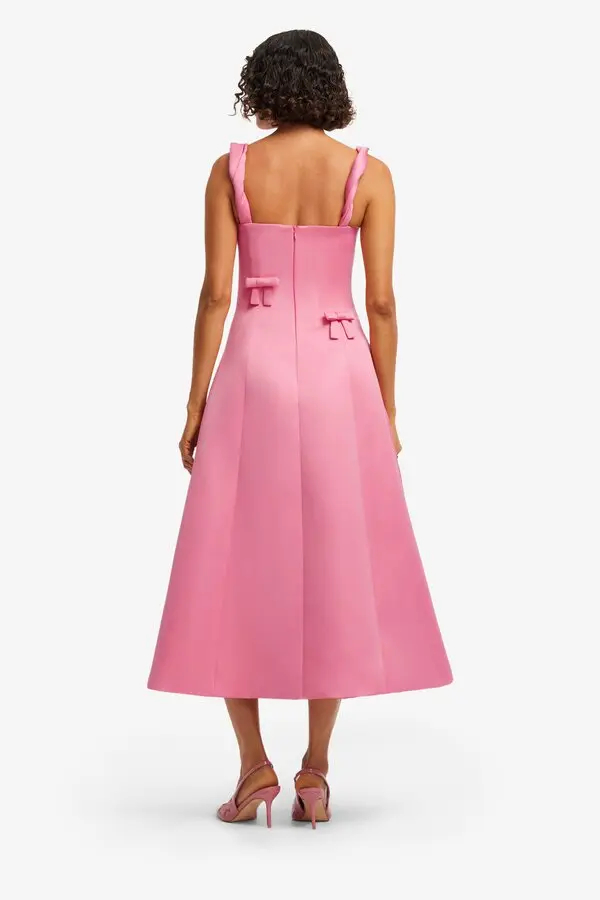 LEO LIN Beatrice Bow Midi Dress
