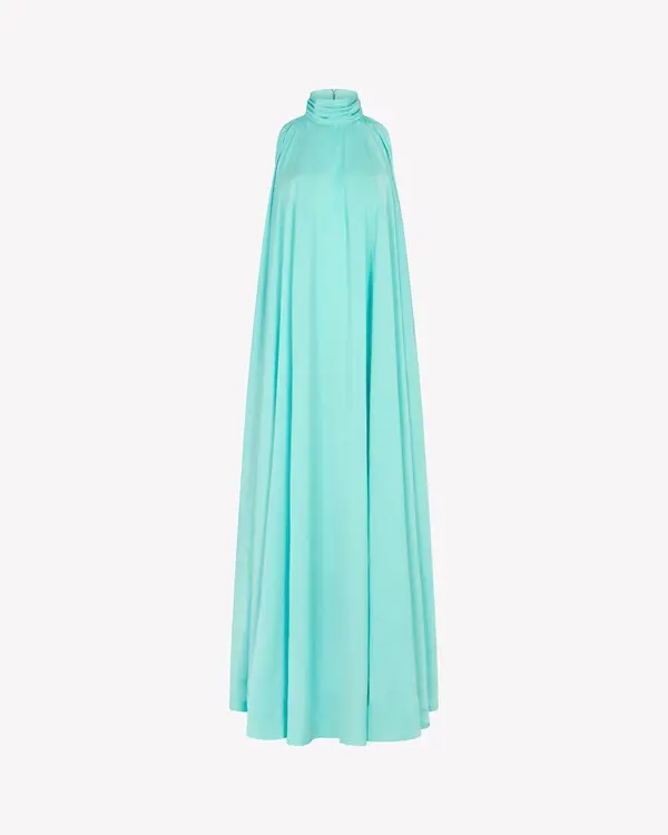Serena Bute Draped Maxi Dress - Blue