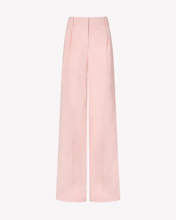 SERENA BUTE LONDON Linen Inverted Pleat Trousers