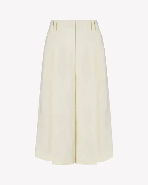 SERENA BUTE LONDON Tailored Linen Culottes - Ecru