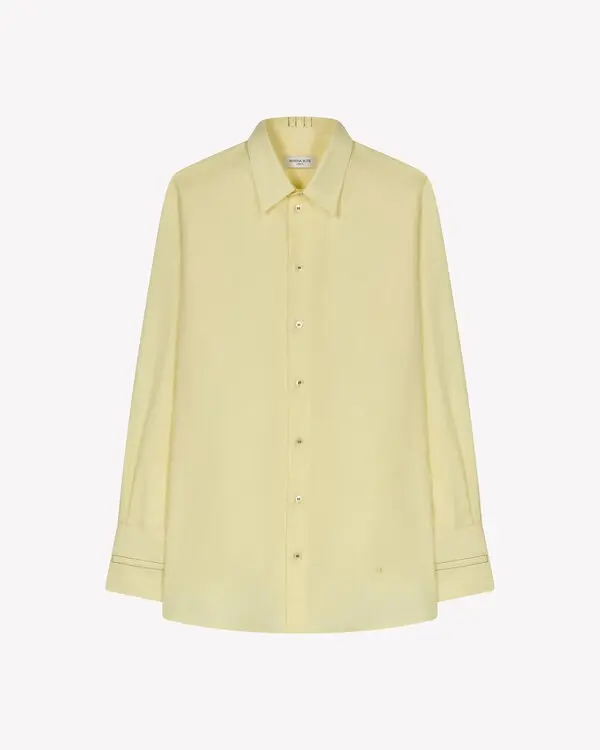 Serena Bute Cotton Oversized Shirt - Yellow