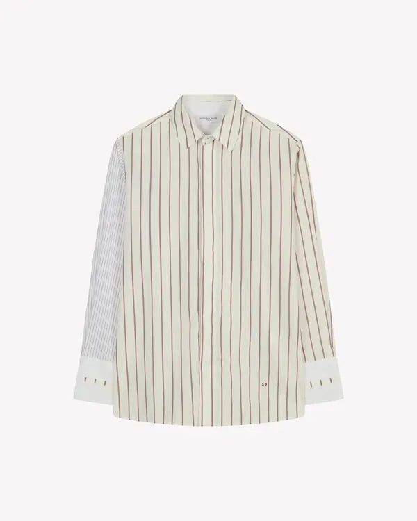 Serena Bute Cotton Oversized Shirt - Striped