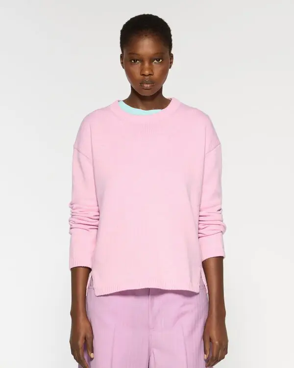 Serena Bute Cashmere Blend Relaxed Fit Jumper - Pink