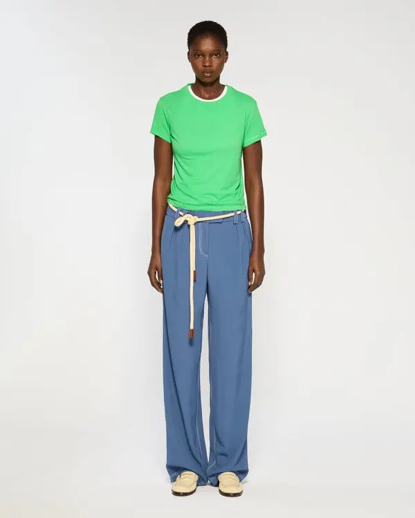 Serena Bute Lightweight Twill Boyfriend Trouser - Denim Blue