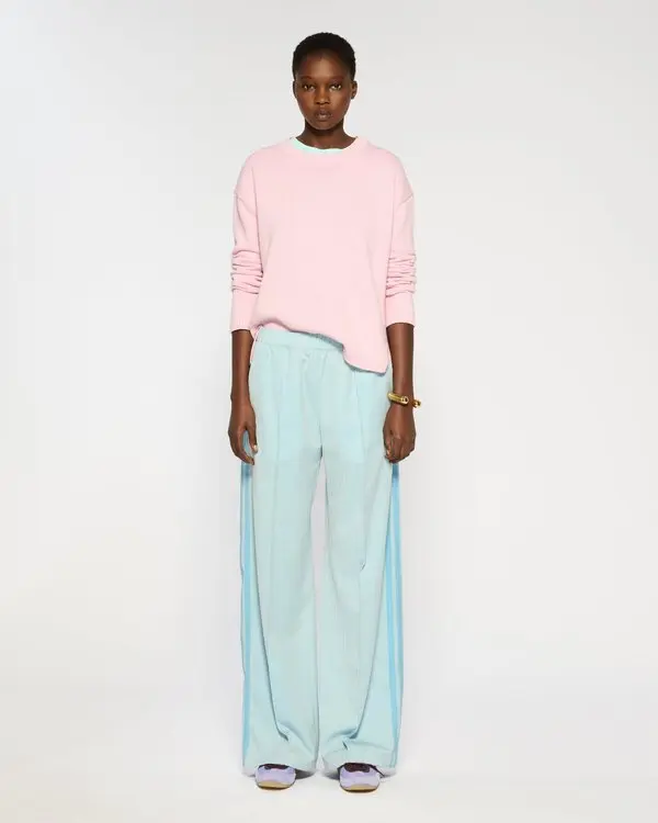 Serena Bute Wool Straight Leg Jogger - Sky Blue