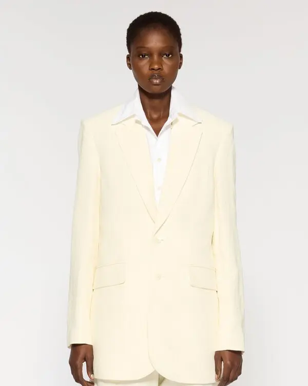 SERENA BUTE LONDON Linen Boyfriend Blazer