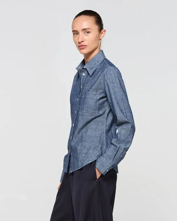 SERENA BUTE LONDON Chambray Serena Shirt - Dark Navy