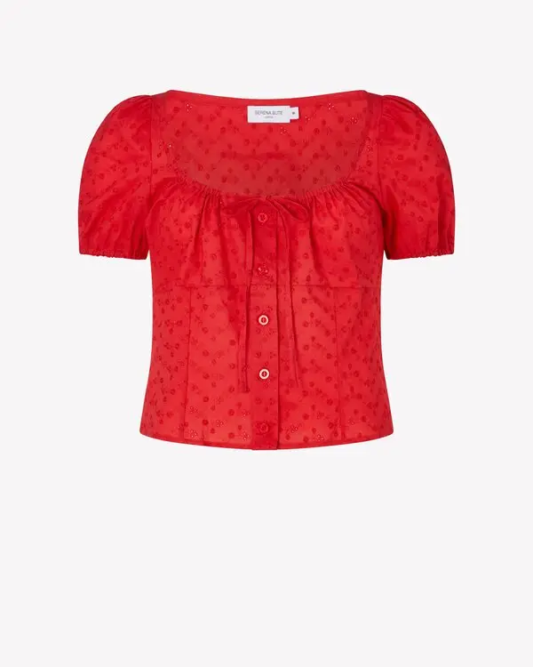 SERENA BUTE LONDON Broderie Bodice Top