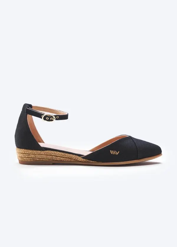 VISCATA Montroig Canvas Espadrille - Black
