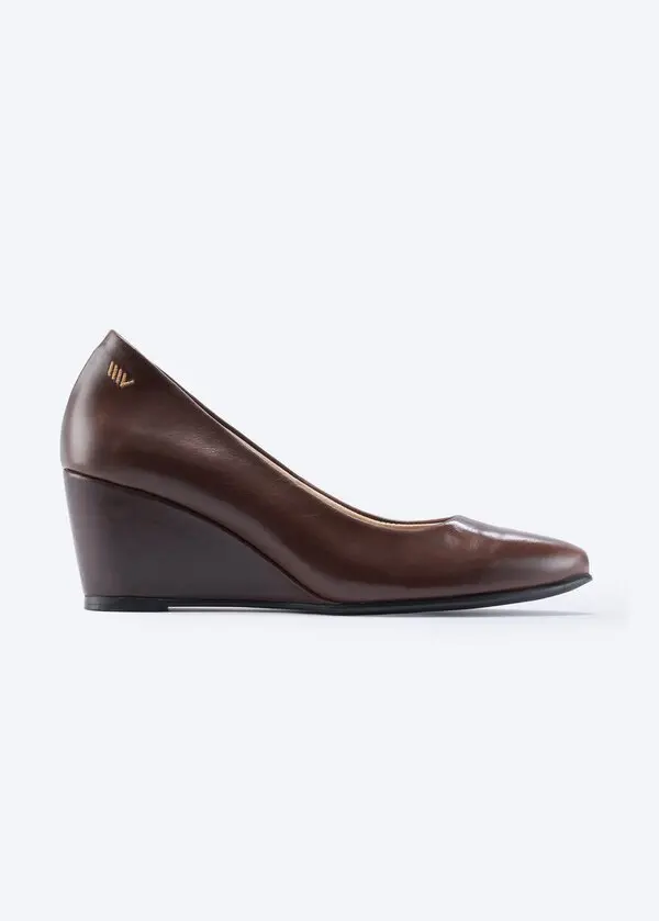 VISCATA Verona Leather Wedges - Expresso