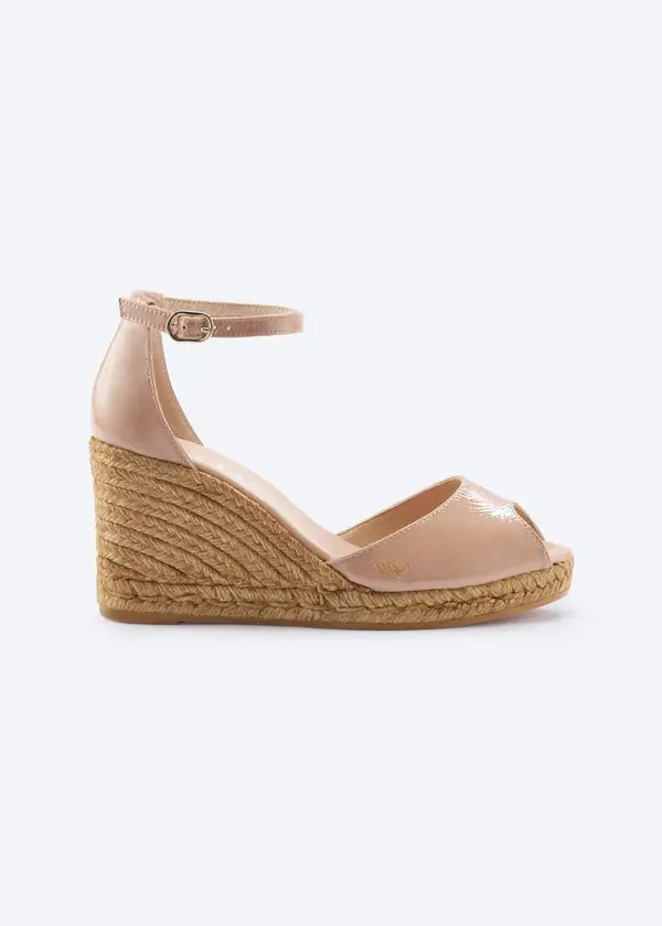 VISCATA Aiguafreda Premium Fabrics Espadrille Sandal Wedges - Leather Pink