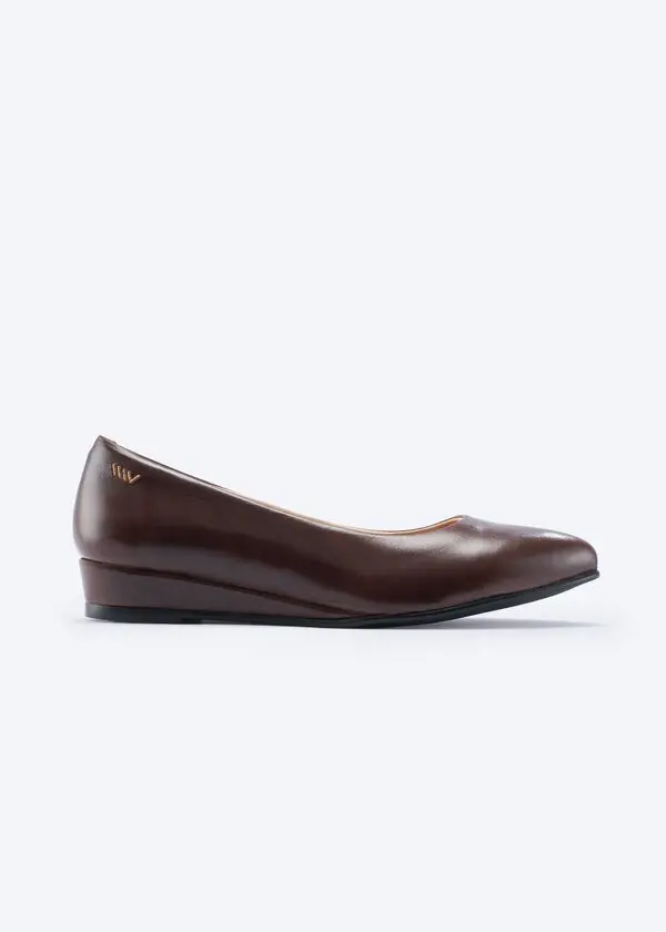 VISCATA Roma Leather Flats - Expresso