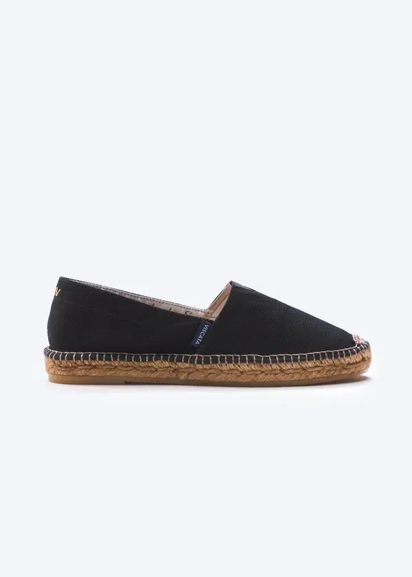 VISCATA Barceloneta Canvas Espadrille - Black