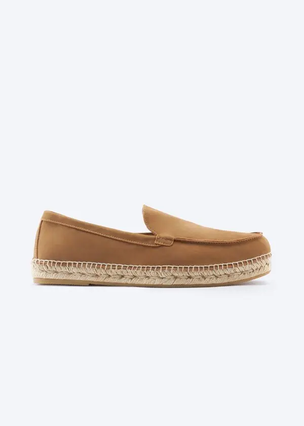 VISCATA Esburri Suede Espadrille Loafers - Camel