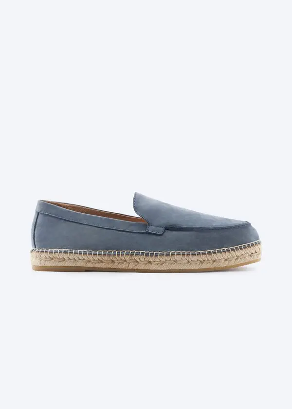 VISCATA Esburri Suede Espadrille Loafers - Navy Blue