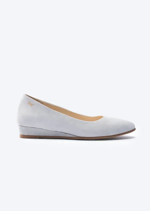 VISCATA Roma Suede Flats - Ash Grey