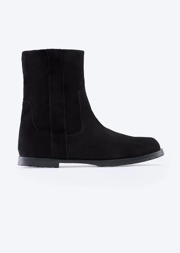 VISCATA Cremona Suede Flat Boots - Black