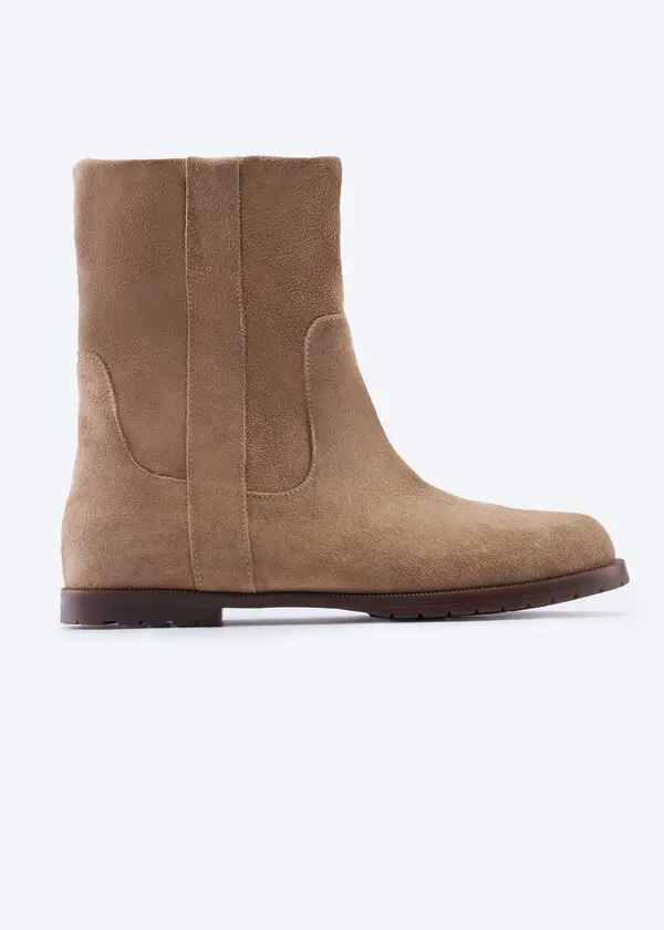 VISCATA Cremona Suede Flat Boots - Camel