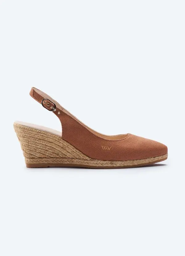 VISCATA Palomera Canvas Espadrille Wedges - Brown