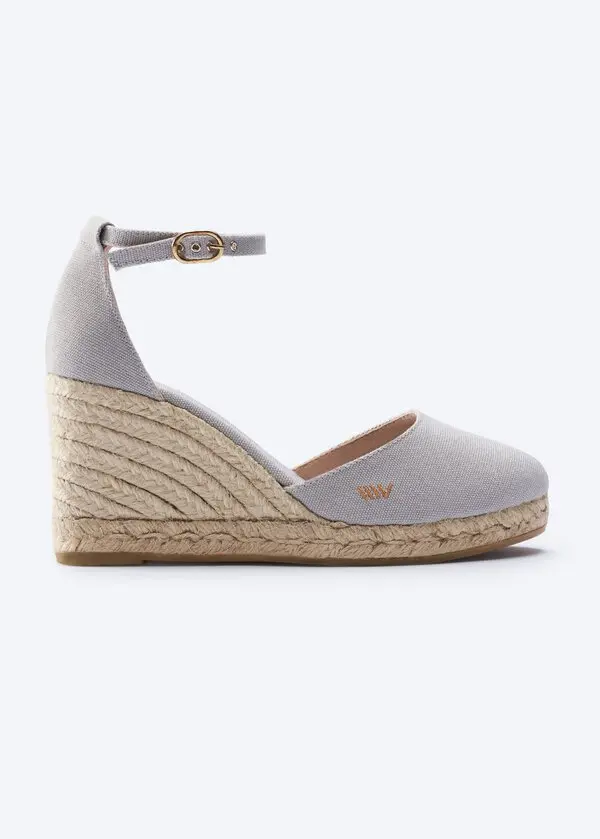 VISCATA Estartit Espadrille Wedges - Ash Grey