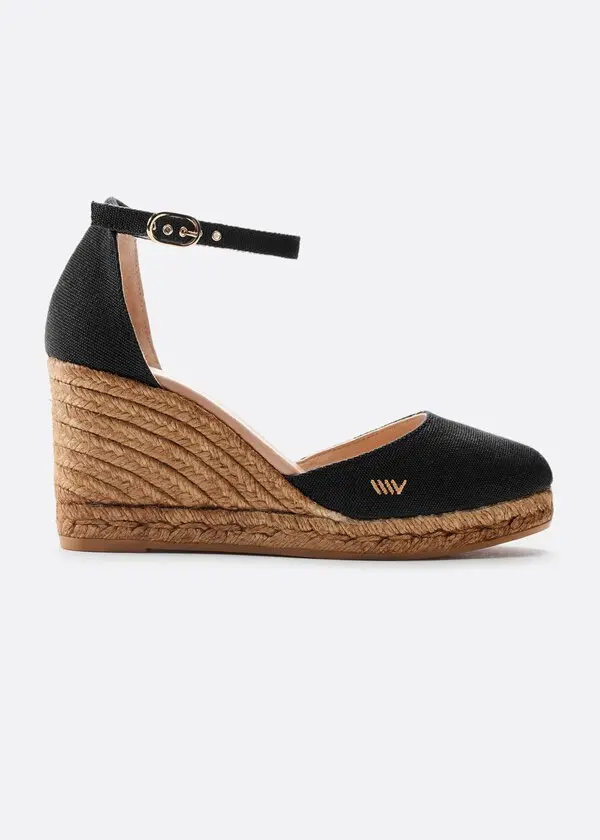 VISCATA Estartit Espadrille Wedges - Black