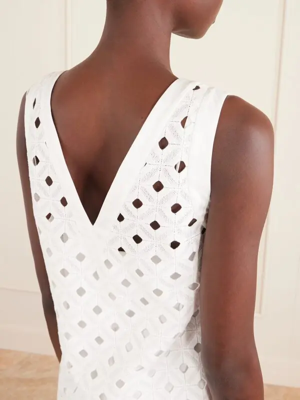 Max Mara Embroidered Woven Mini Dress