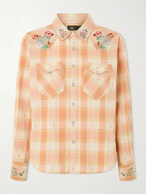 Ralph Lauren Buffalo Embroidered Checked Cotton Shirt