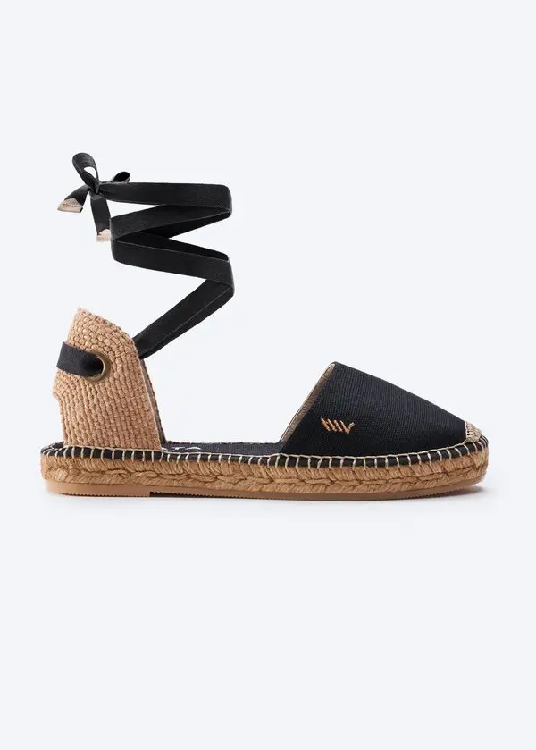VISCATA Candell Canvas Espadrille - Black