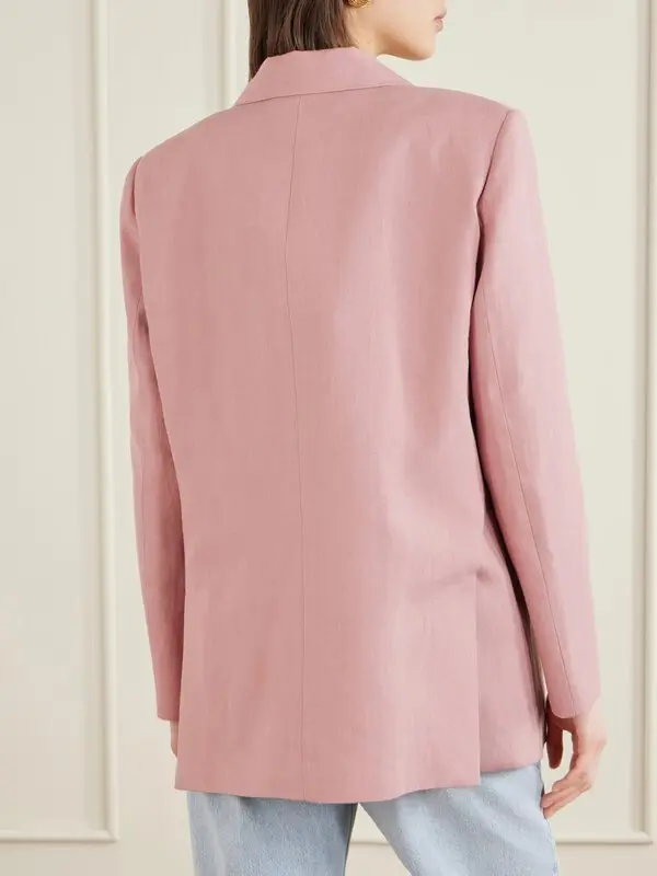 BLAZÉ MILANO Midday Sun Double-breasted Linen Blazer