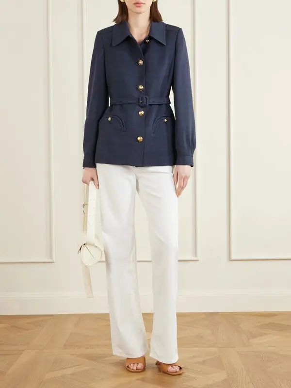 BLAZÉ MILANO Genesis Paint Belted Woven Jacket