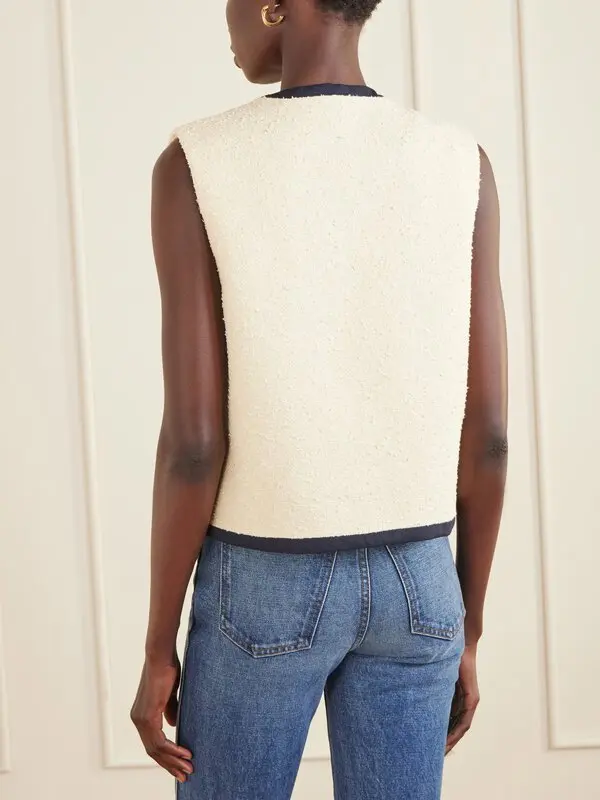 BLAZÉ MILANO Orinda Gliss Cotton-blend Bouclé Vest