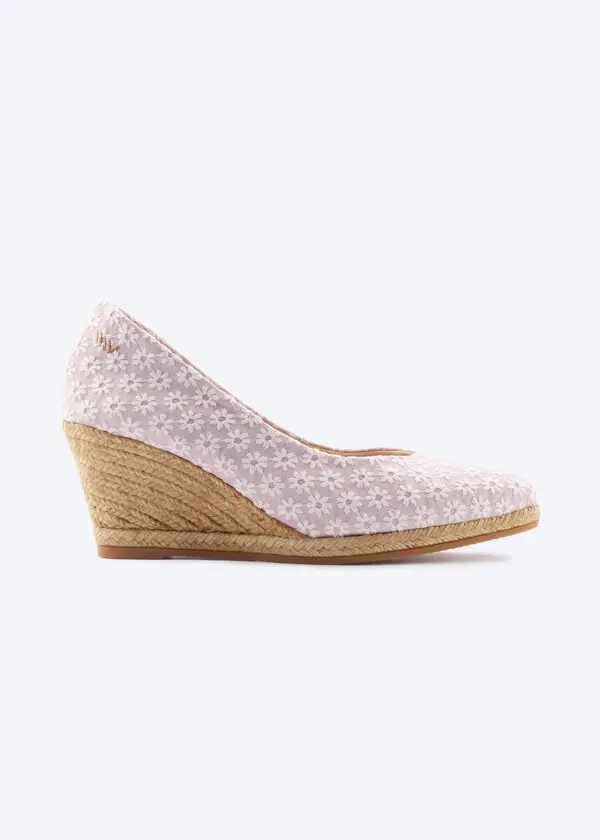 VISCATA Espadrille Wedge - Daisy Pink