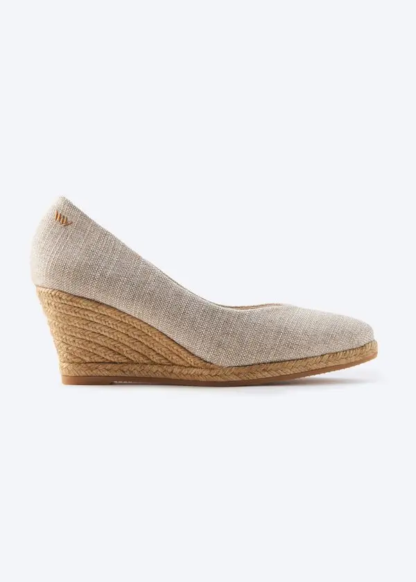 VISCATA Espadrille Wedge - Silver