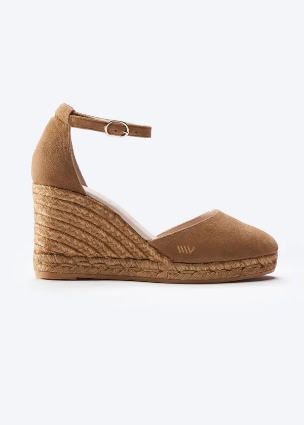 VISCATA Palamos Espadrille Wedges - Camel