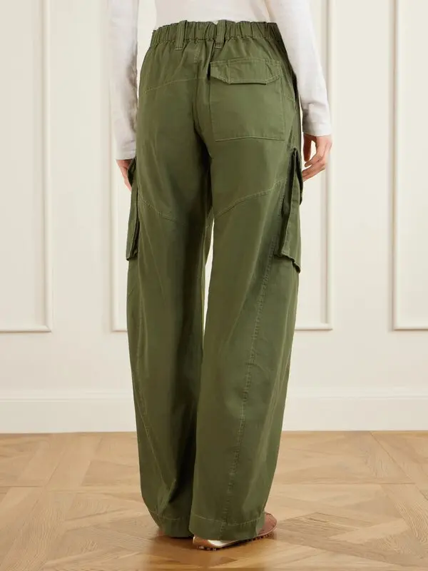R13 Cotton Barrel-leg Cargo Trousers