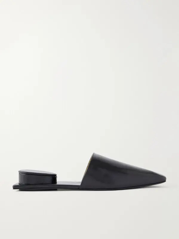Tory Burch Pierced Embellished Leather Slip-ons