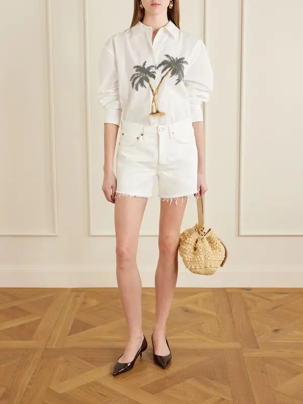 Christopher Esber Mirage Palm Cotton-poplin Shirt