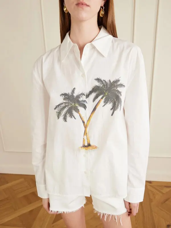 Christopher Esber Mirage Palm Cotton-poplin Shirt