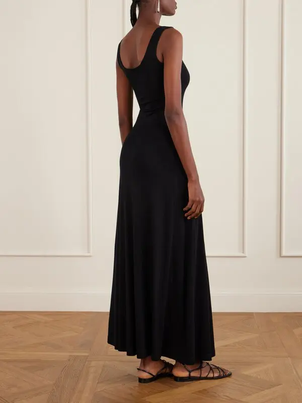 THE PARK Annie Jersey Maxi Dress - Black